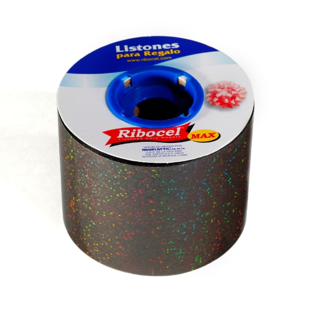 Naviplastic. Listón Ribocel Holográfico Puntos # 2 Naviplastic